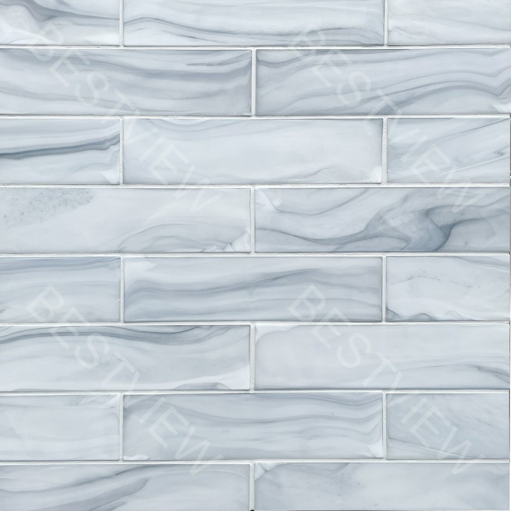 Glass Mosaic 000743 - Buy Glass Mosaic, Misty Gray Glass Mosaic Product ...